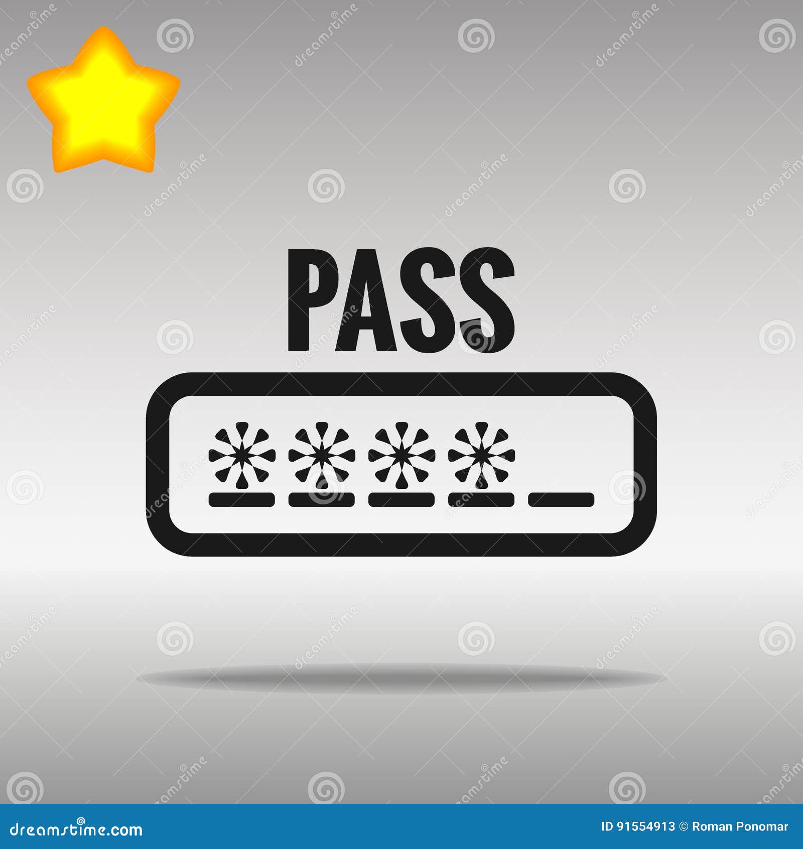 Password Black Icon Button Logo Symbol Stock Vector - Illustration of ...