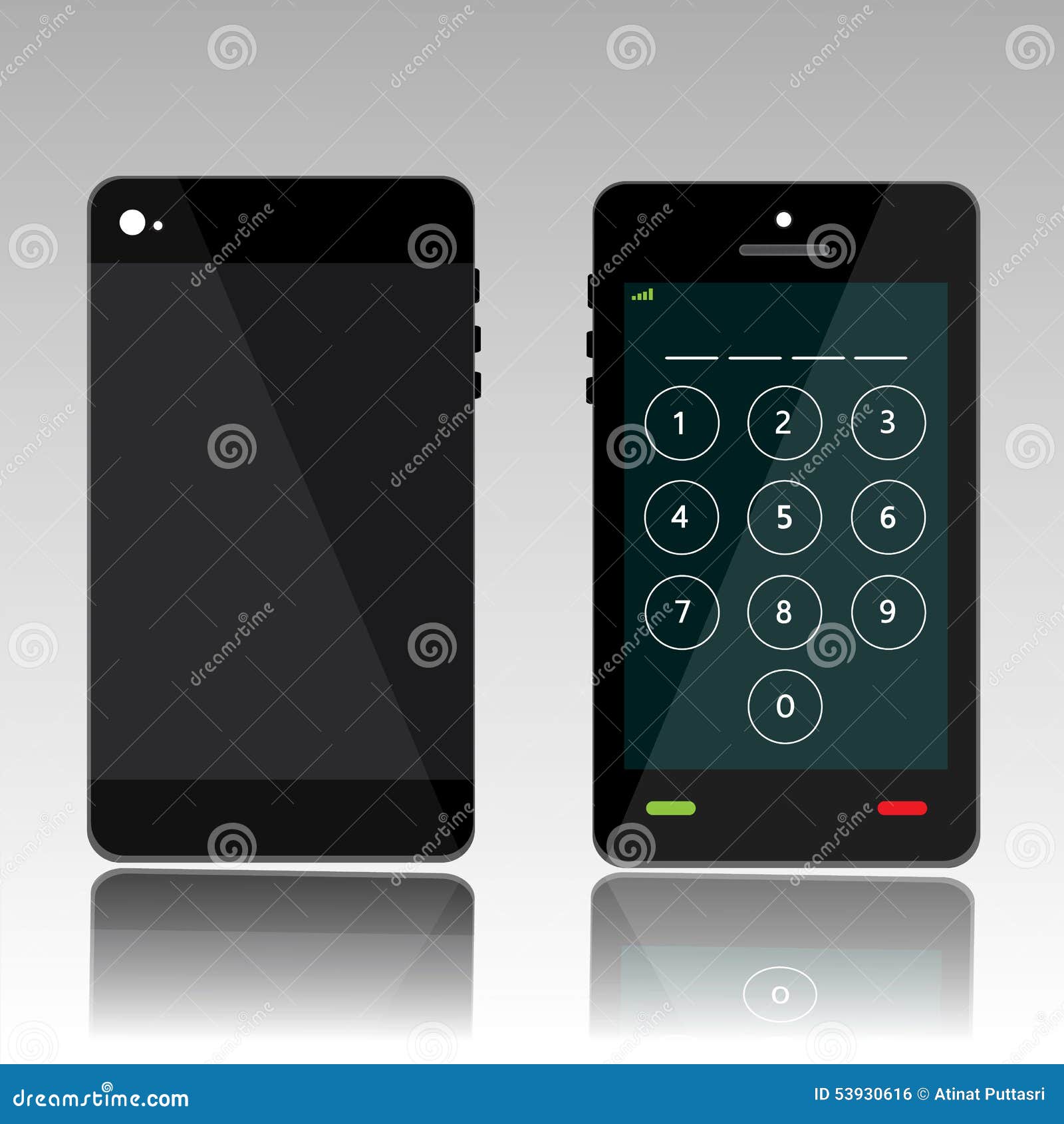 Password on black phone stock vector. Illustration of digital - 53930616