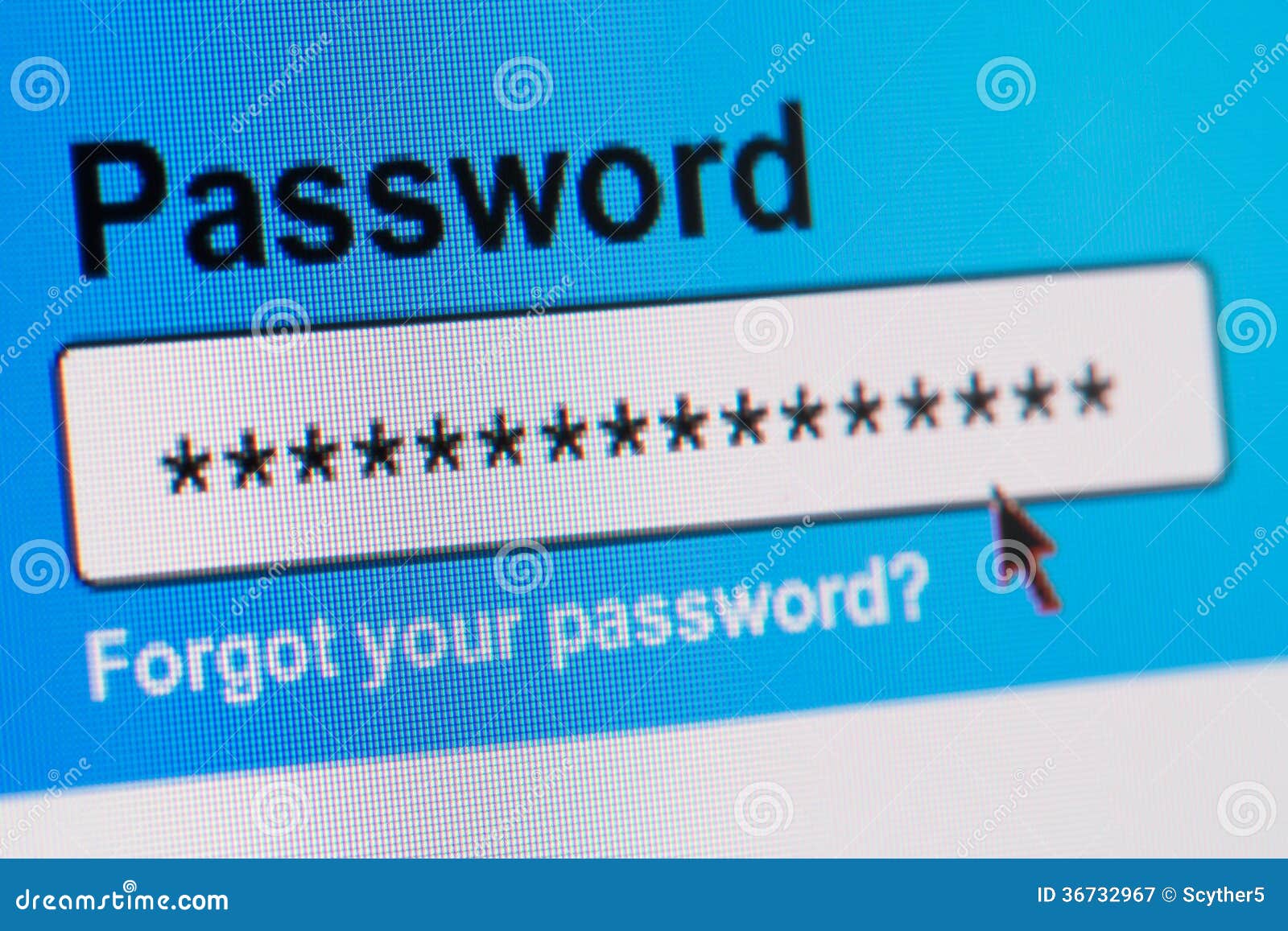 Password Box in Internet Browser Stock Image - Image of display ...
