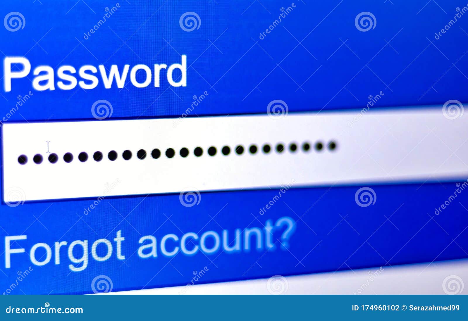 Password Box in Internet Browser on Computer Screen Stock Photo - Image ...