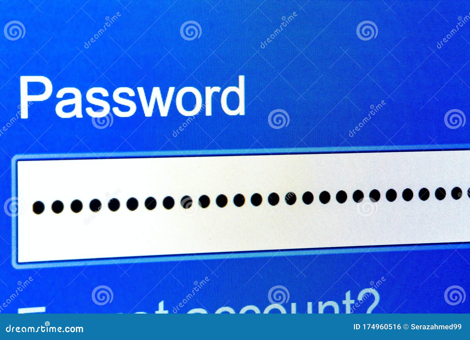 Password Box in Internet Browser on Computer Screen Stock Photo - Image ...