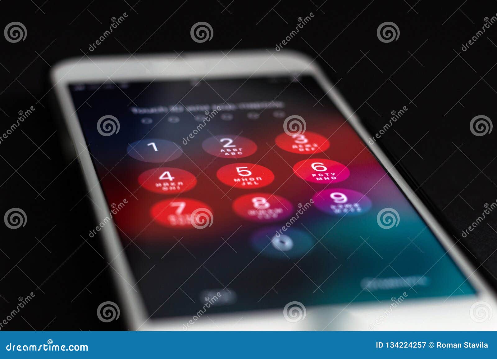 Password Code on the Touch Screen Stock Image - Image of password ...