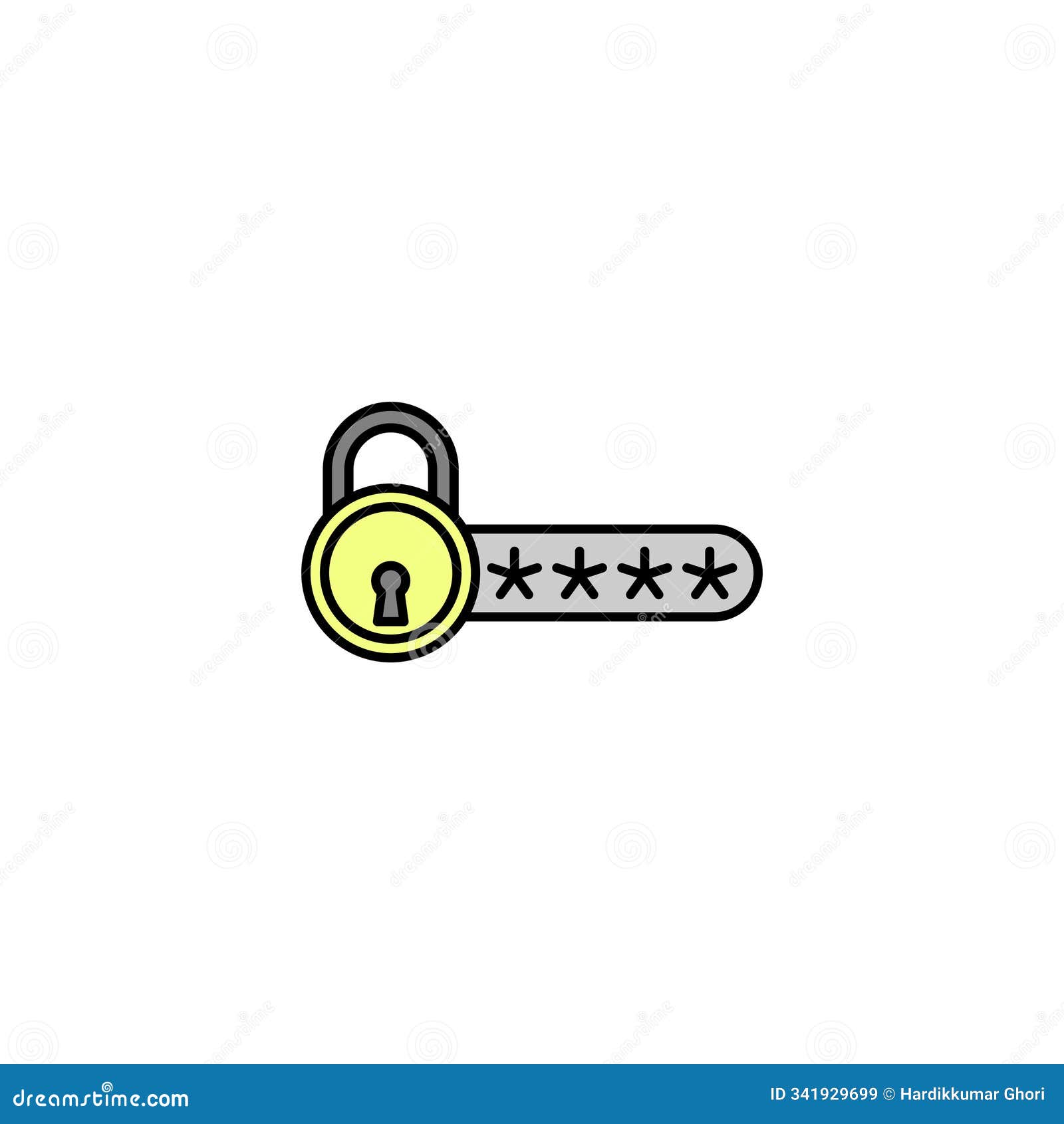 Password Colored Vector Icon on White Background Stock Vector ...