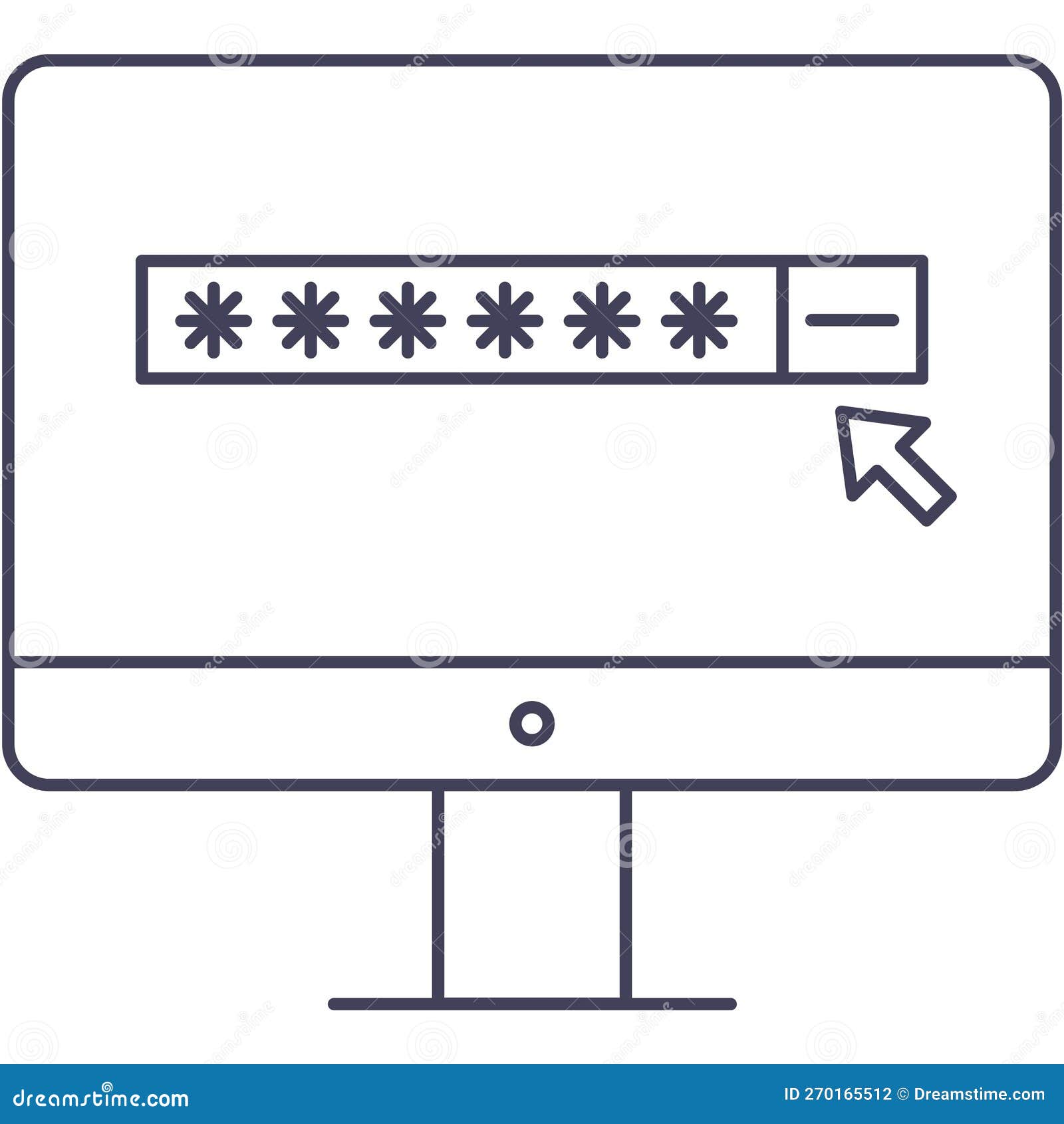 Password Computer Vector Secure Login Flat Icon Stock Illustration ...