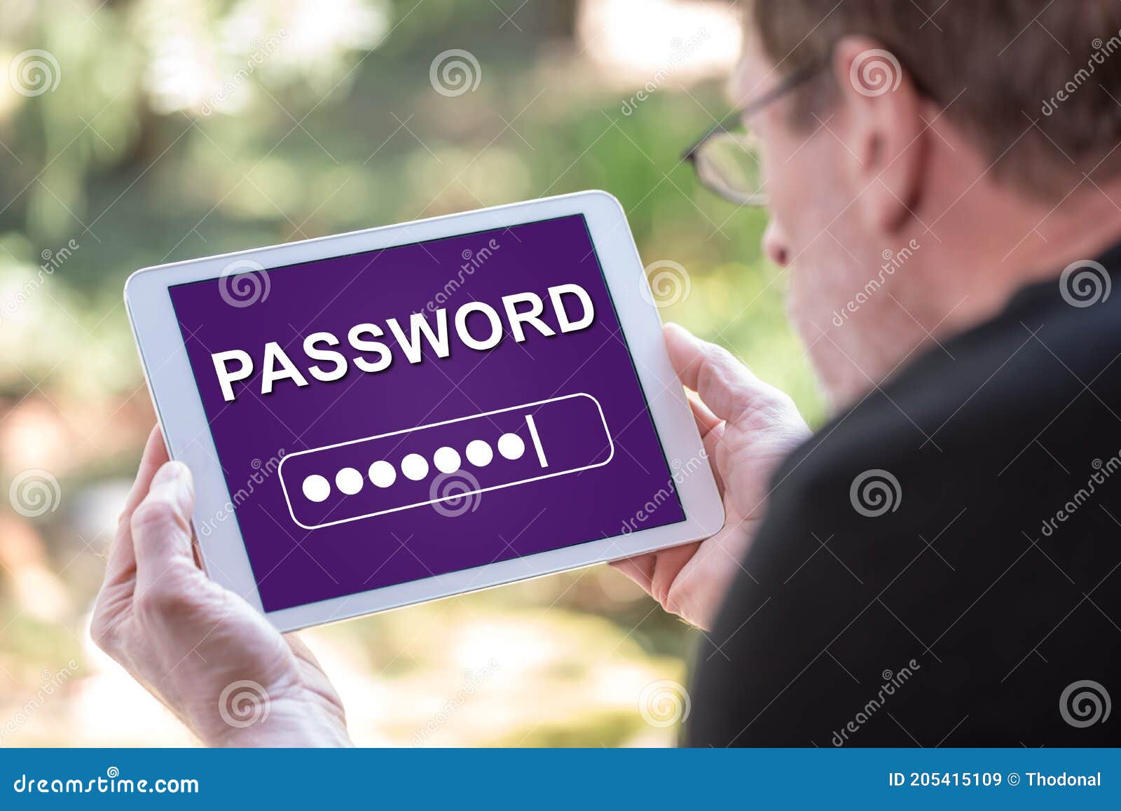 Password Concept on a Tablet Stock Image - Image of protect, protection ...