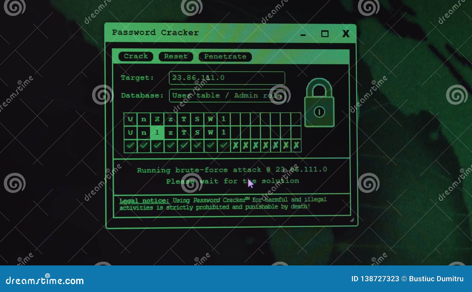 Password Cracked, Unrecognizable Computer Hacker Stealing Personal Data ...