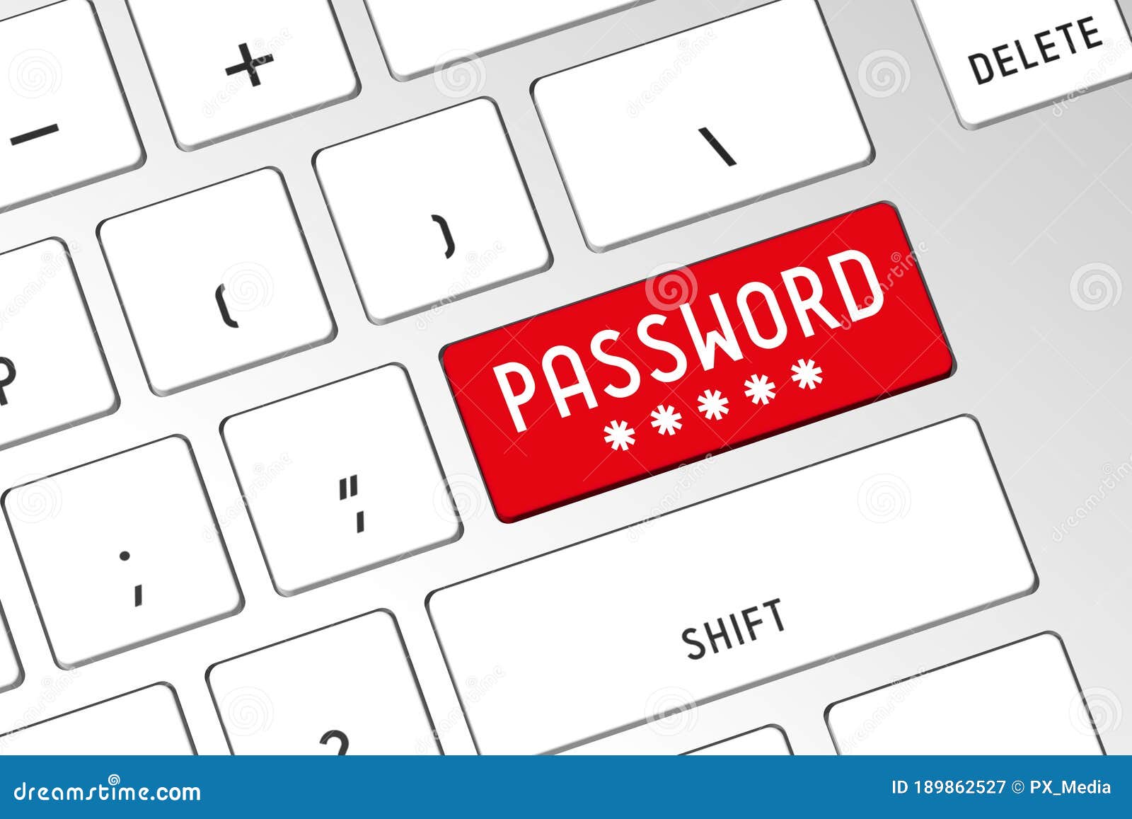 Password - 3D Computer Keyboard Stock Illustration - Illustration of ...