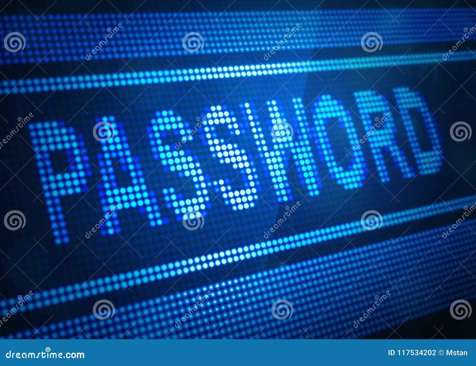 Password Digital Screen 3d Illustration Stock Illustration ...