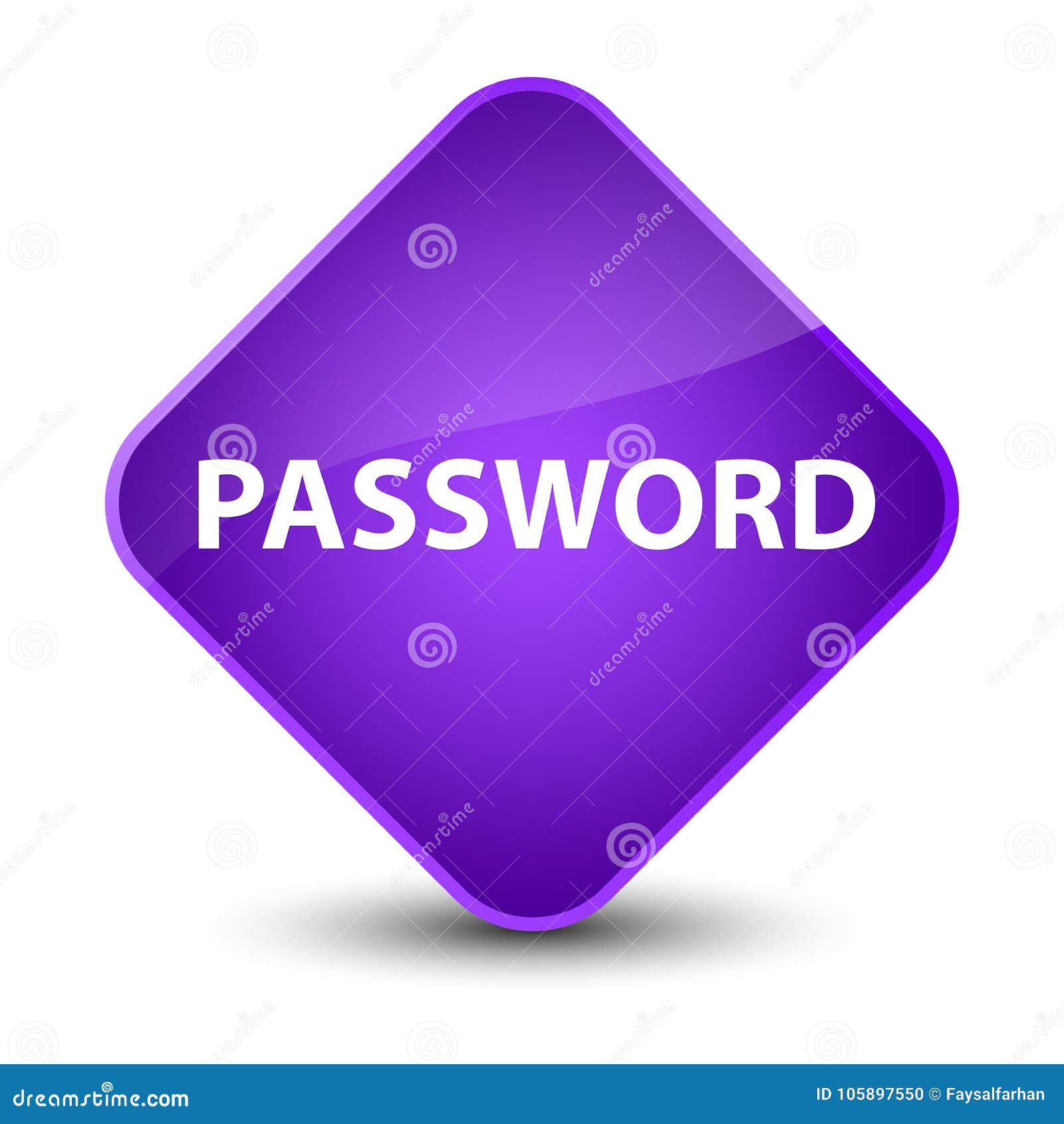 Password Elegant Purple Diamond Button Stock Illustration ...