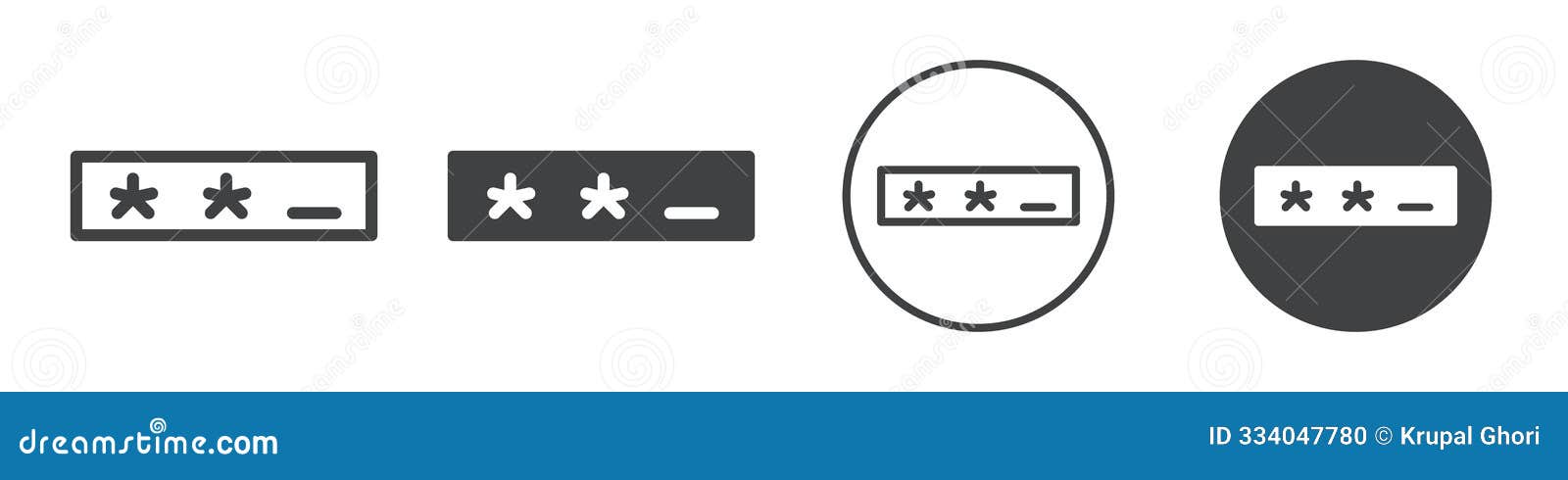 Password Entry Icon Vector Logo Outline Stock Vector - Illustration of ...