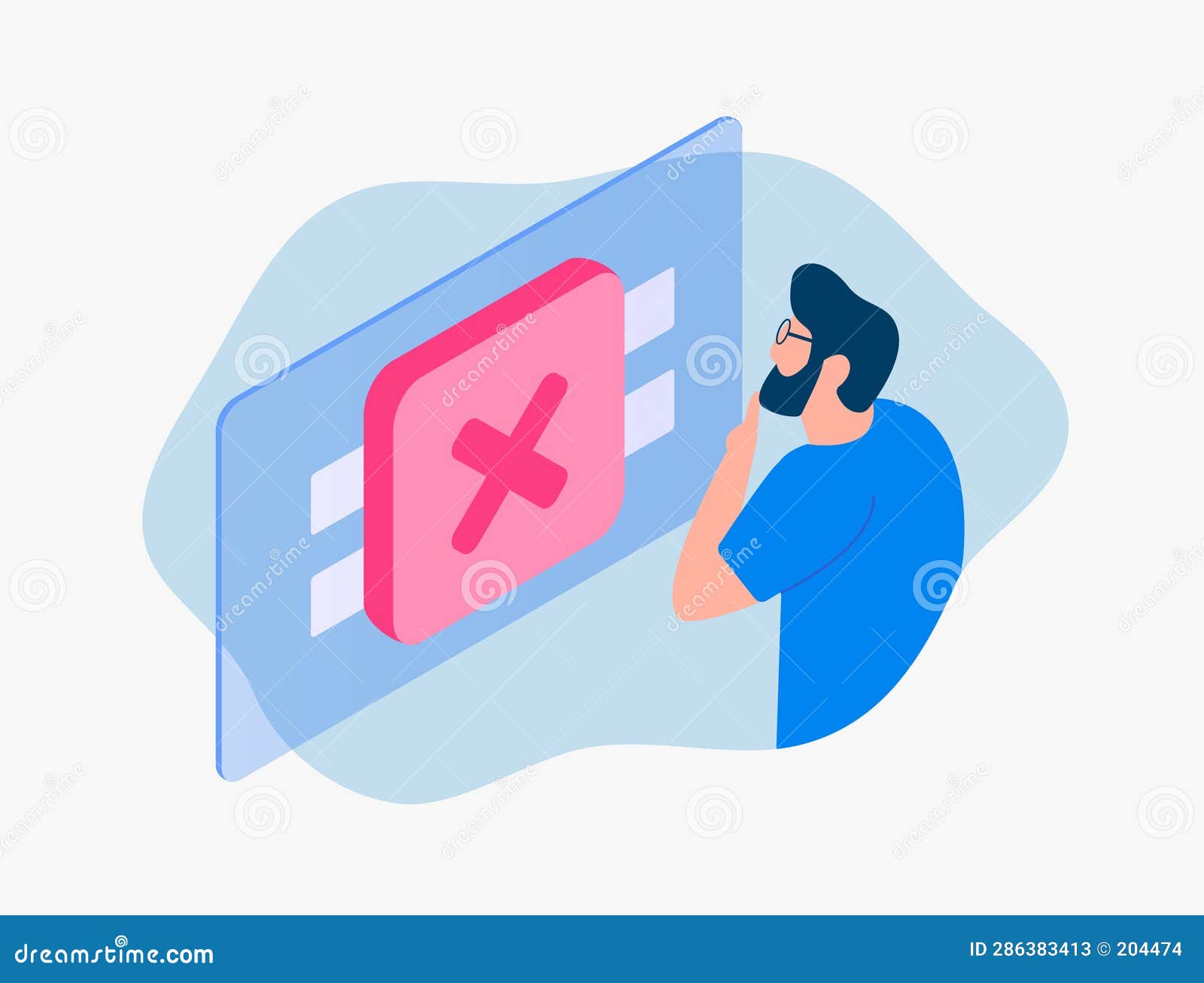 Password Error: Cybersecurity and Account Protection Concept. Man ...