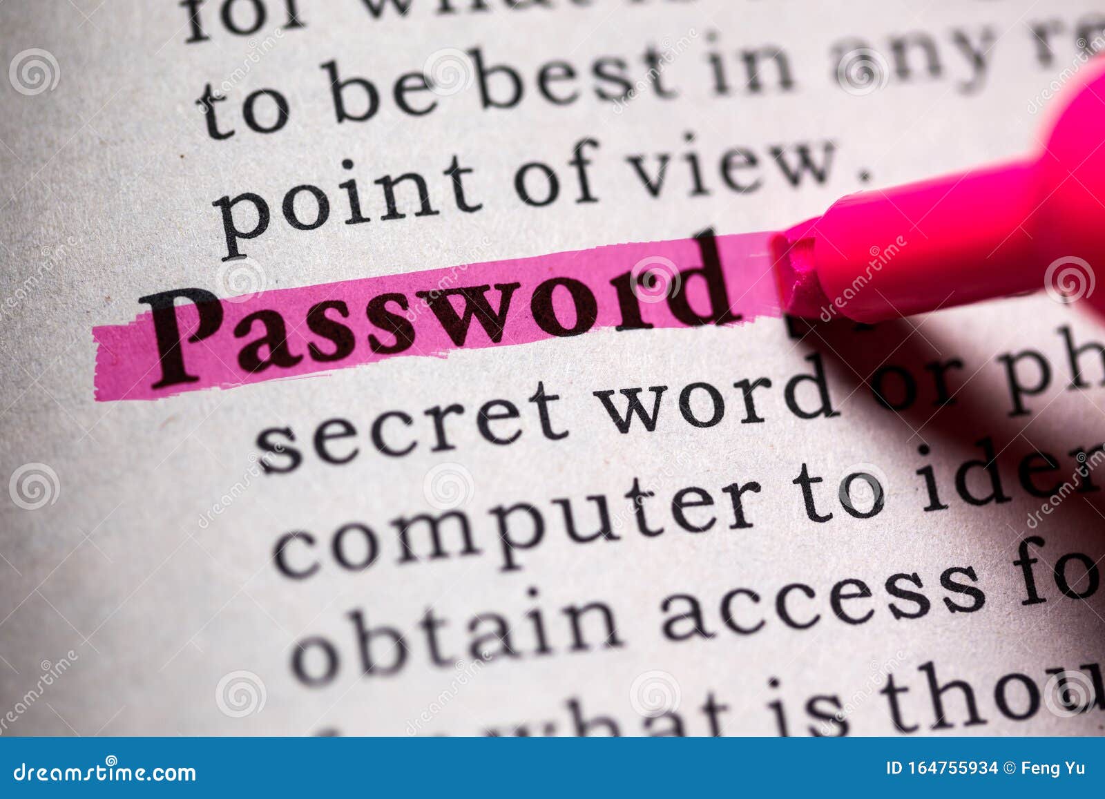 Definition of the Word Password Stock Photo - Image of markers ...