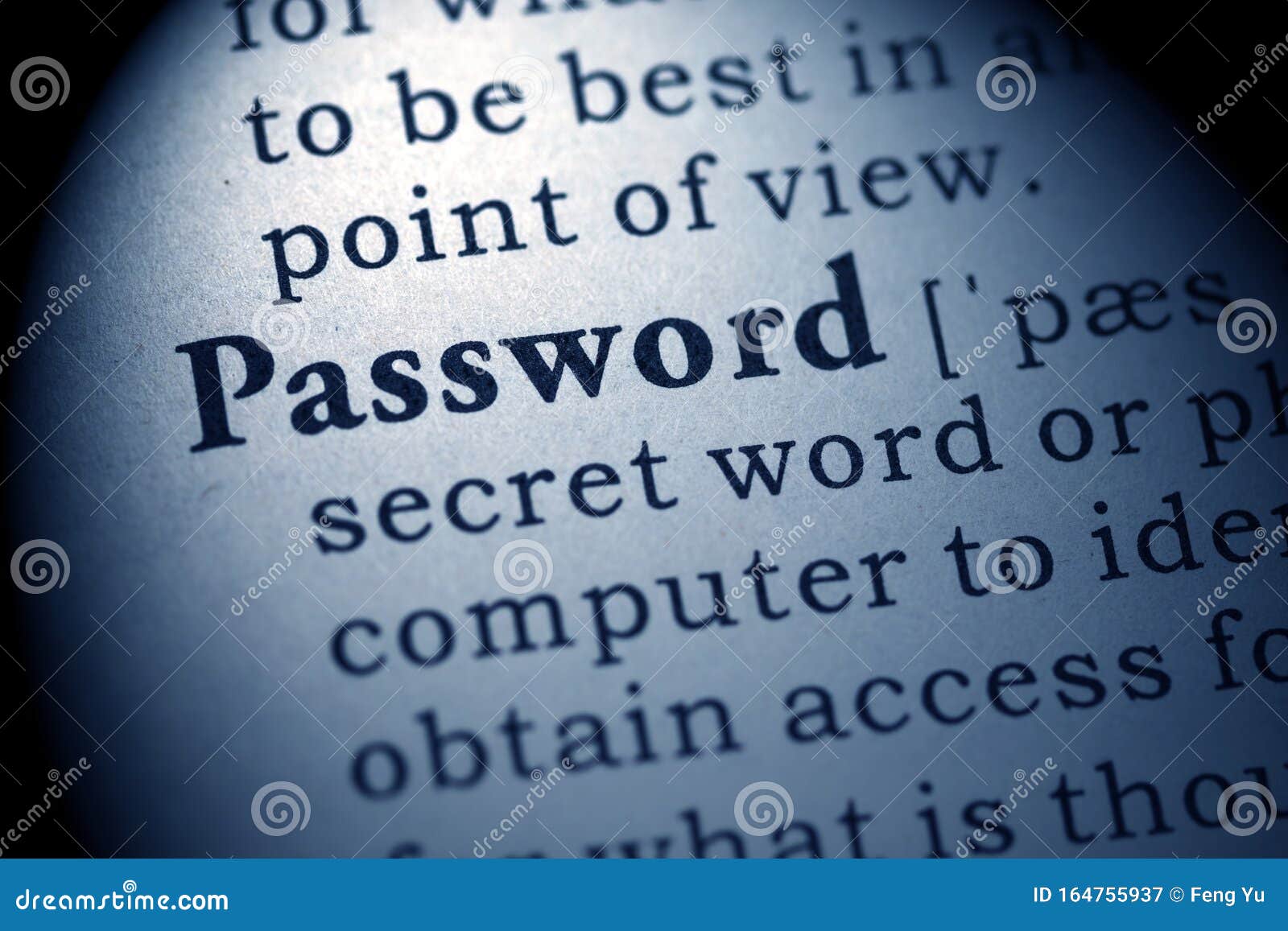 Definition of the Word Password Stock Image - Image of book, password ...
