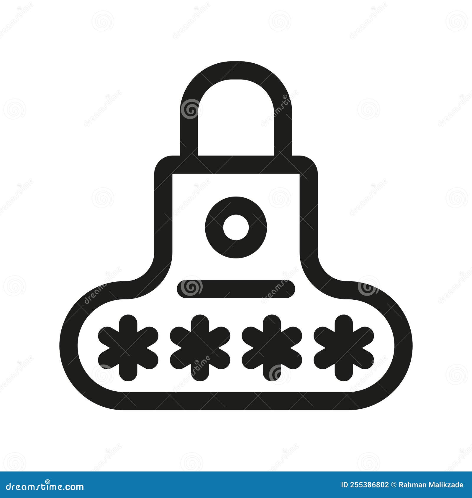 Password Field Line Icon. Pin Code Lock Vector Illustration Stock ...