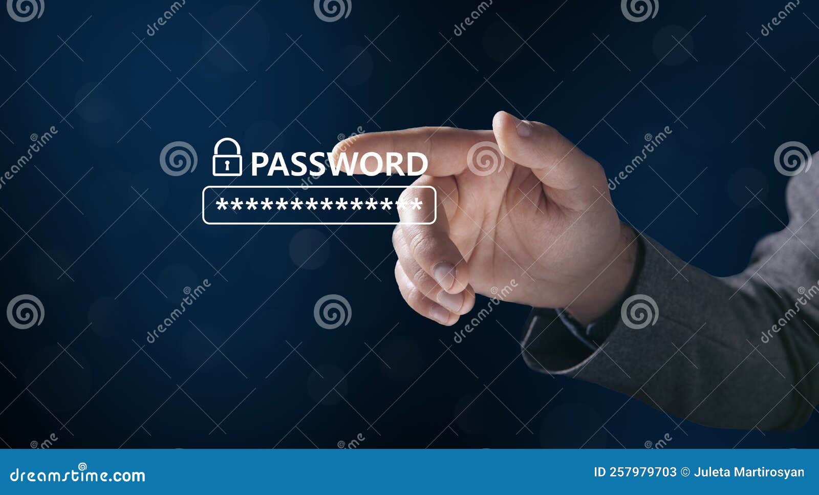 Password field and padlock stock image. Image of symbol - 257979703