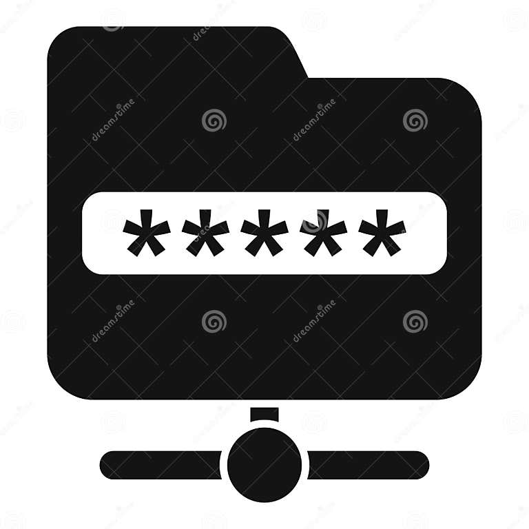 Password Folder Icon Simple Vector. Computer Data Stock Vector ...