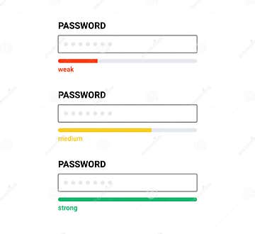 Password Form Template Strong Weak Box. Password Computer Account ...