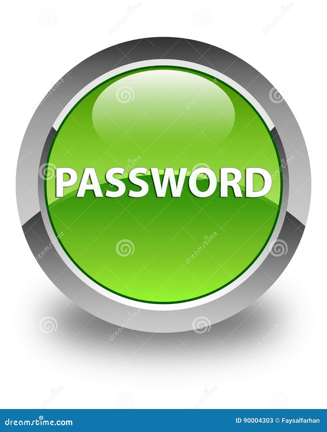 Password Glossy Green Round Button Stock Illustration - Illustration of ...
