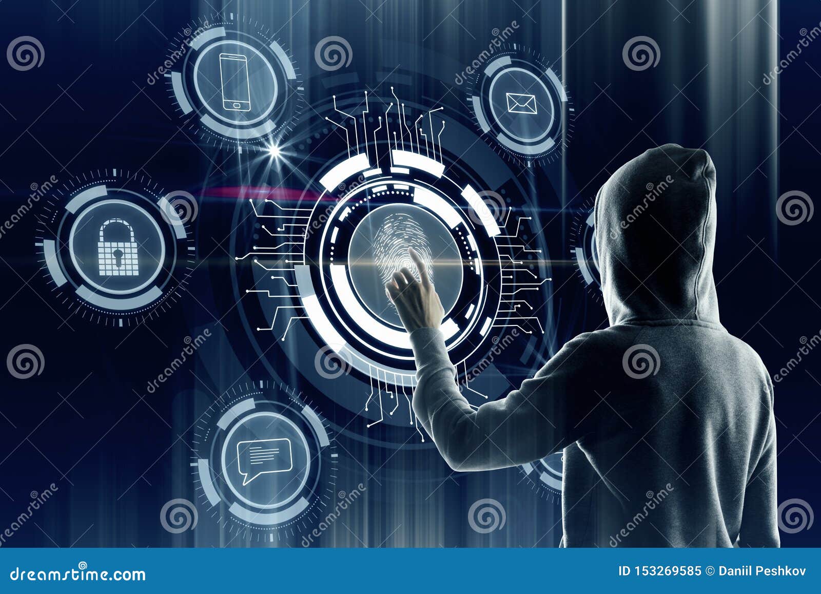 Password And Hacking Concept Stock Image Image Of Criminal Finger