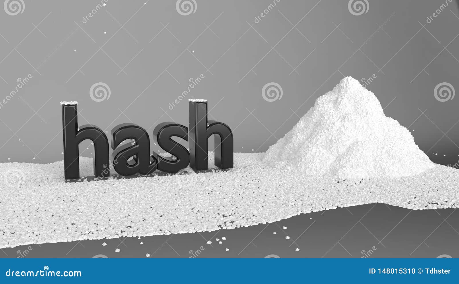 Password Hash with Salt Crypt Function Concept 3d Illustration Stock ...