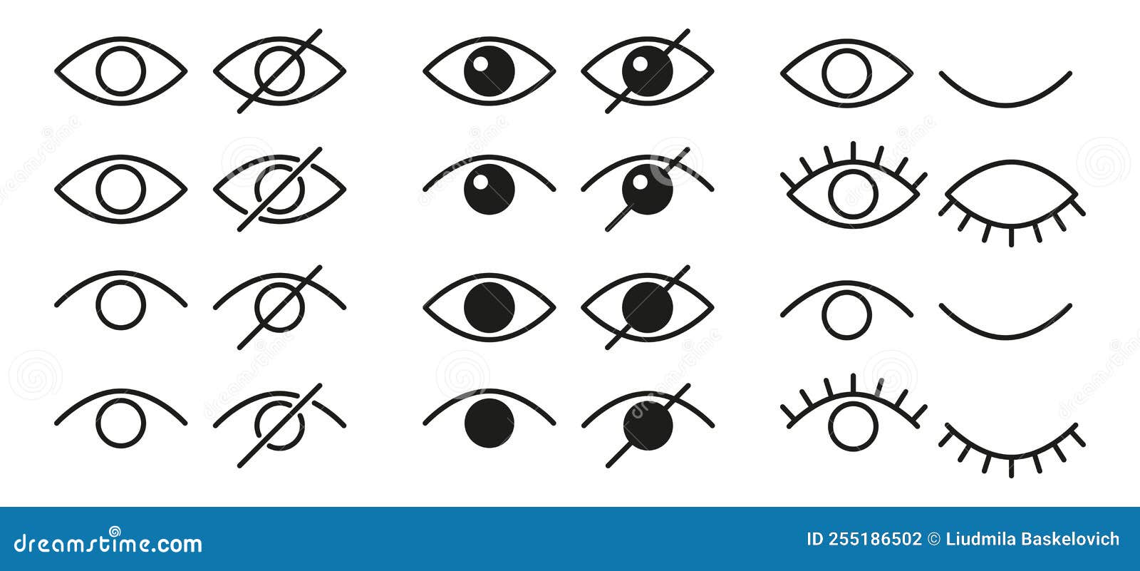 Password Hidding Icons Set. Icons for Data Privacy and Sensitive ...
