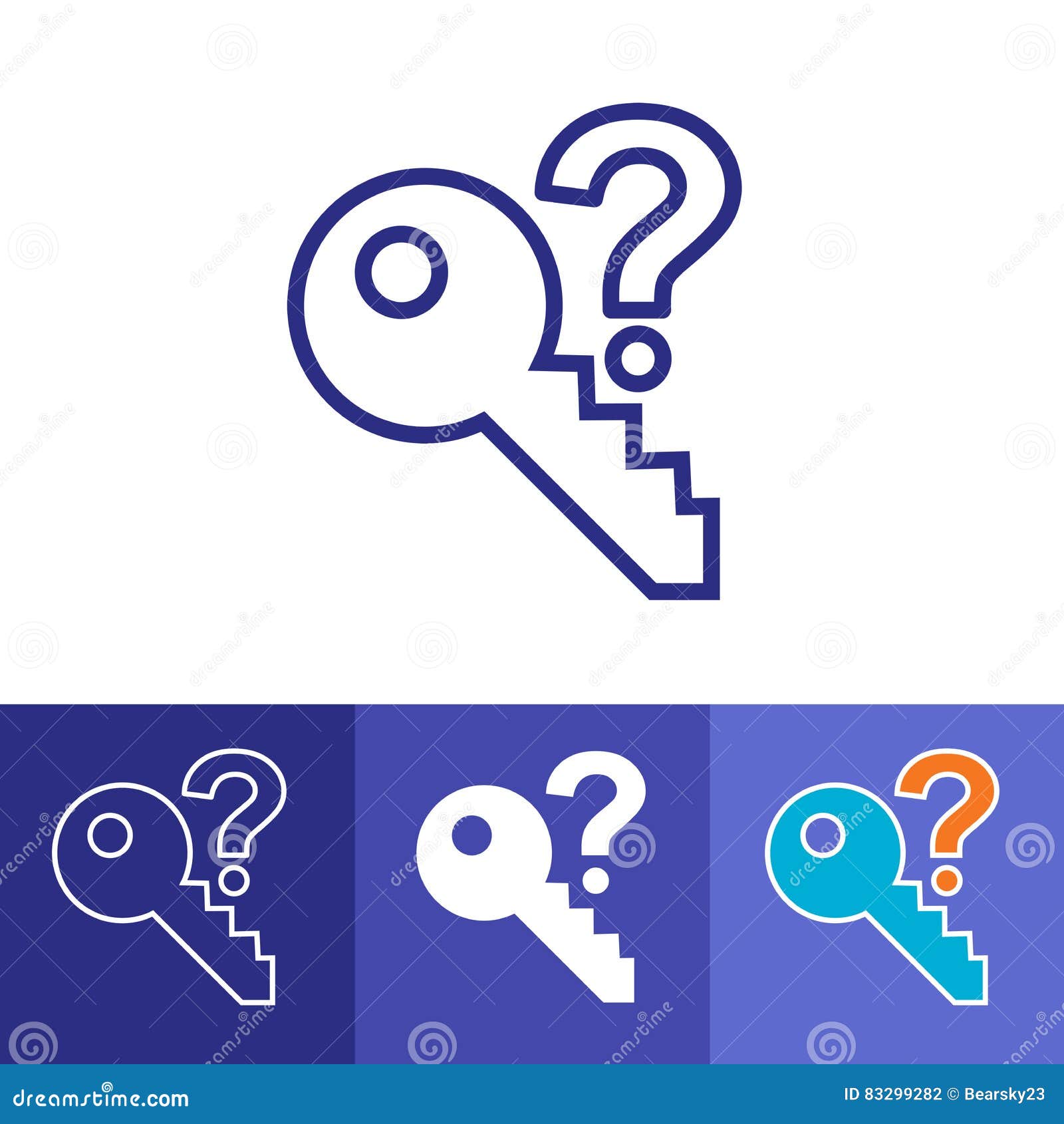 Password Hint Icon with Question Mark Stock Vector - Illustration of ...