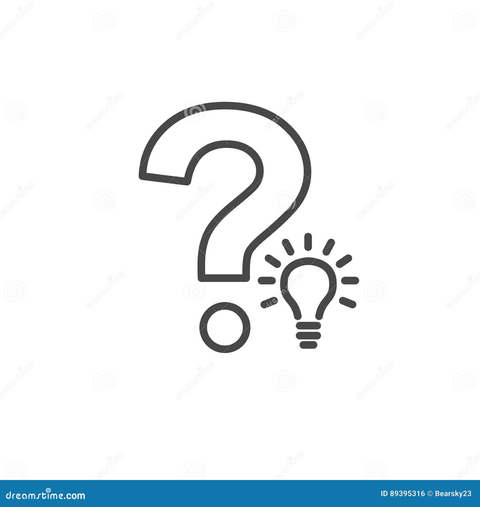 Password Hint Icon with Question Mark Stock Vector - Illustration of ...