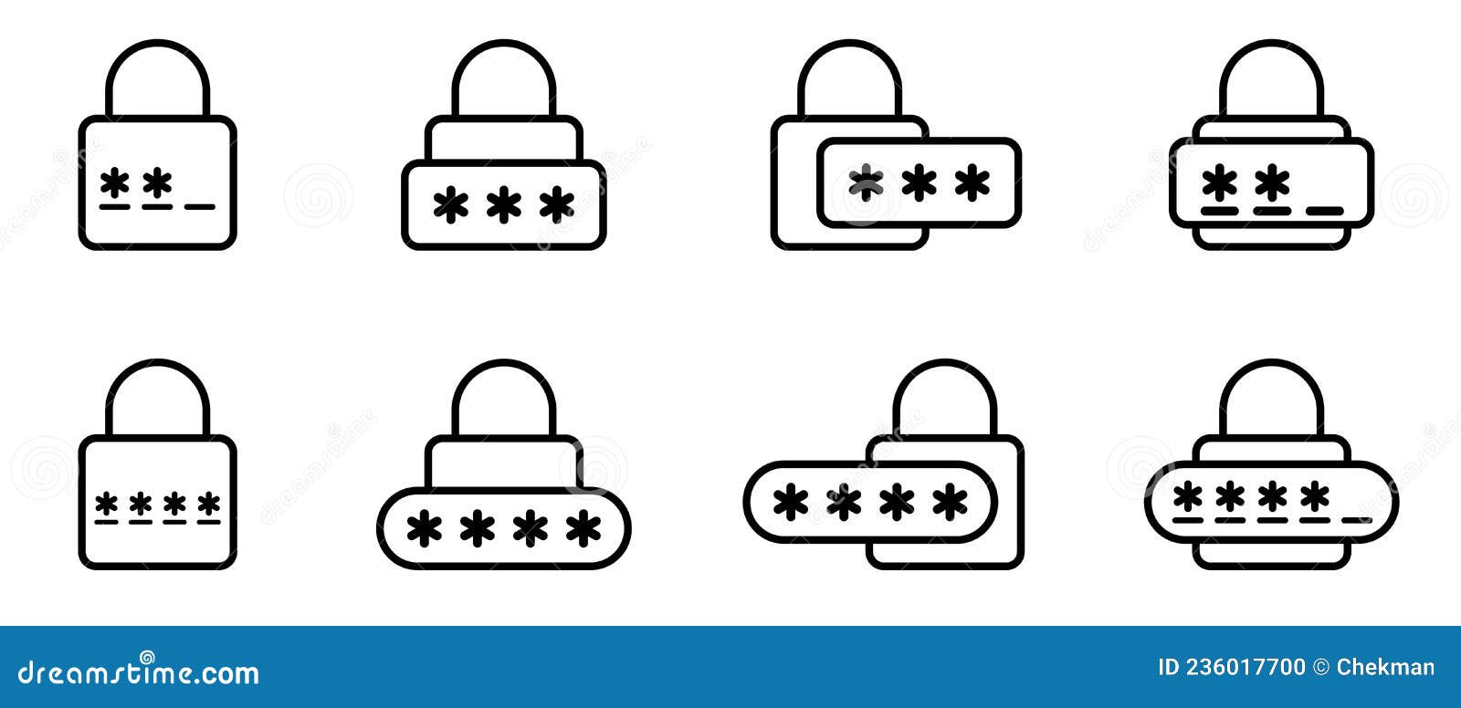 Password Icon. Login Icon. Vector Pincode Flat Icons. Cyber Security ...