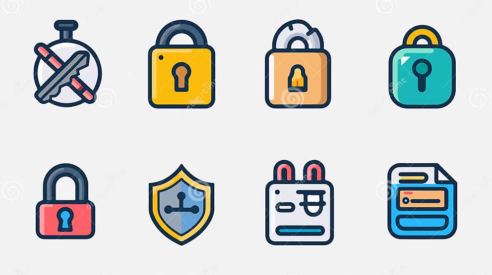 Identity Related Password Icon for Security Concepts Stock Vector ...