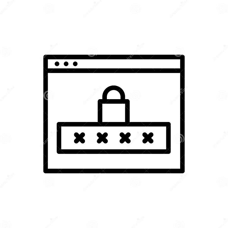 Password Icon, Safe Code Icon Vector Illustration Stock Vector ...