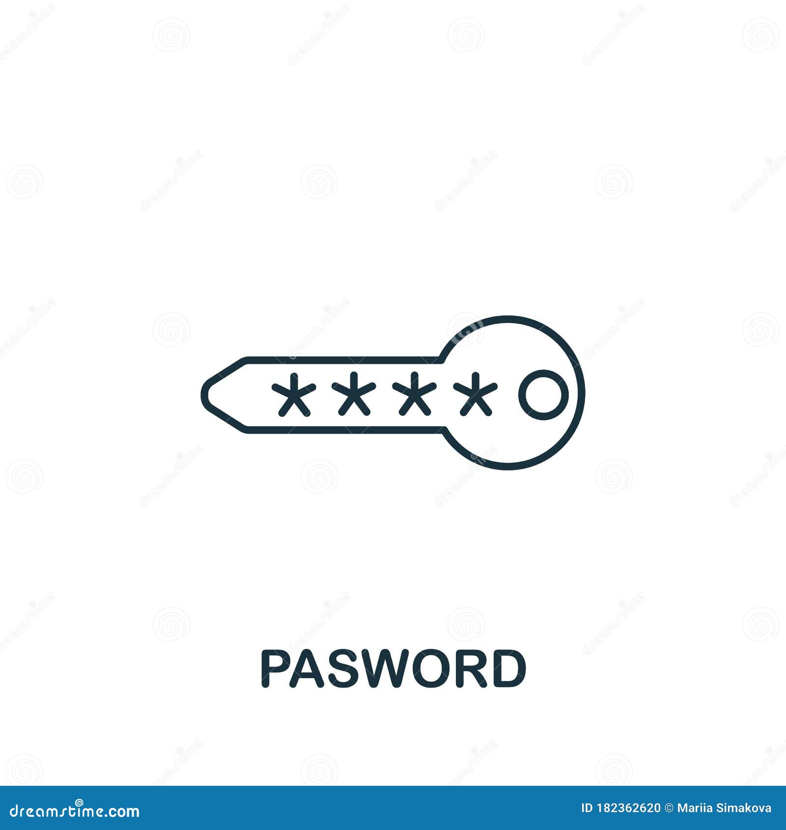 Password Icon from Security Collection. Simple Line Element Password ...