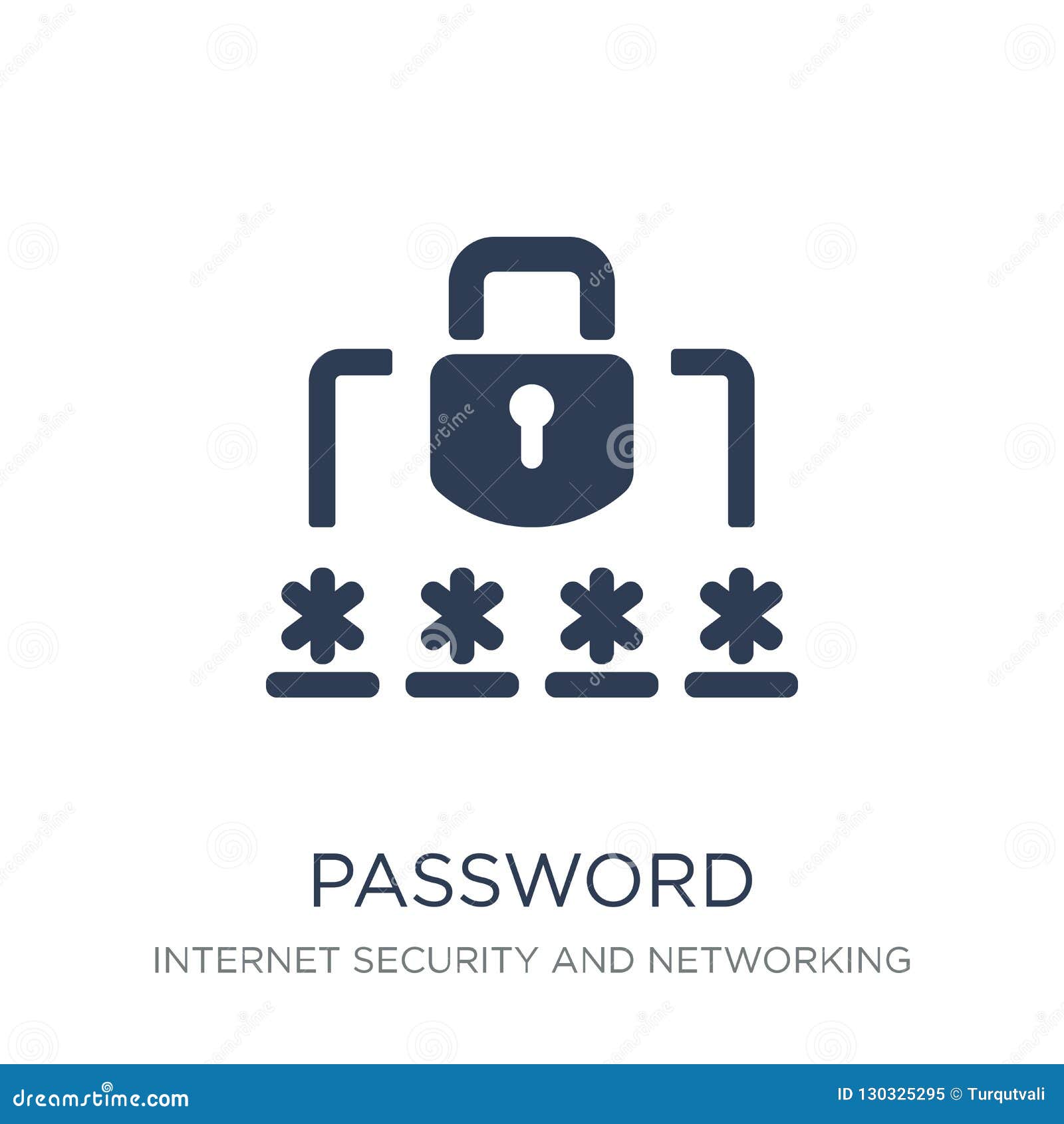 Password Icon. Trendy Flat Vector Password Icon On White Background ...