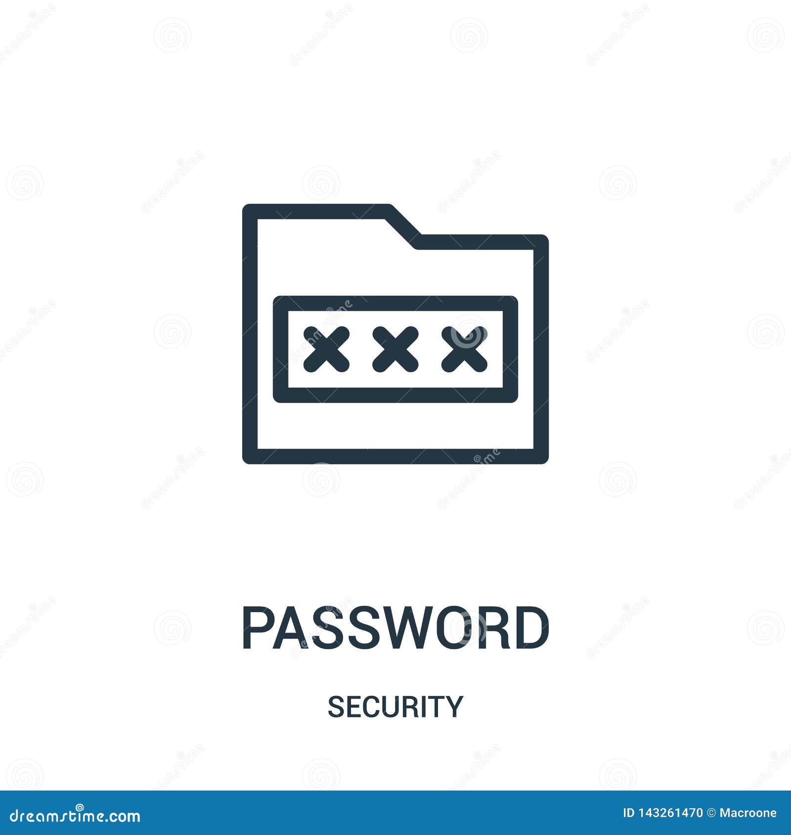 Password Icon Vector from Security Collection. Thin Line Password ...