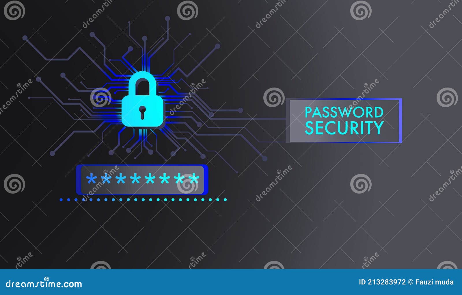 Password Illustration with Security Key Stock Illustration ...