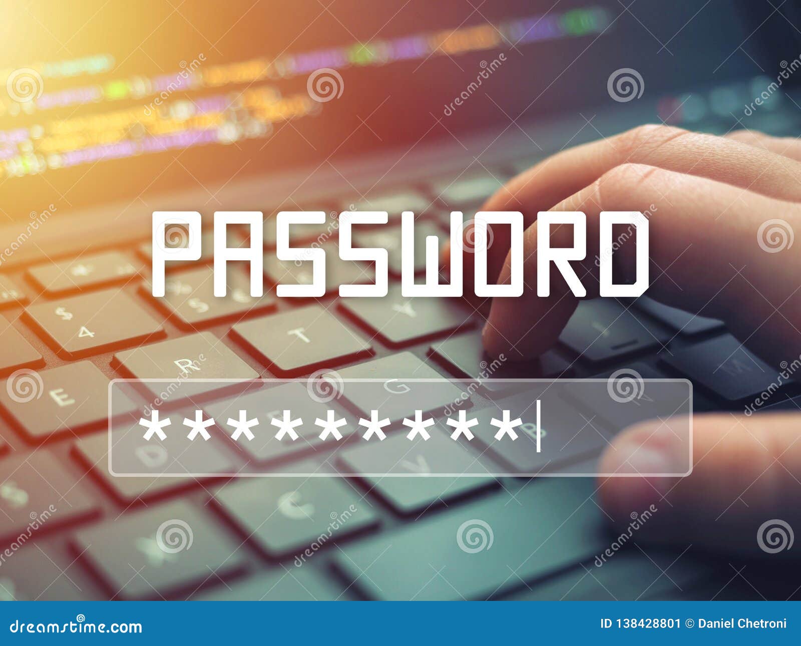 Password Input On Blurred Background Screen. Password Protection ...