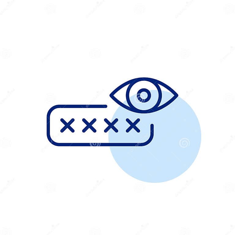 Password Input Box Hidden Characters And Eye Turning Password Visibility On Stock Vector