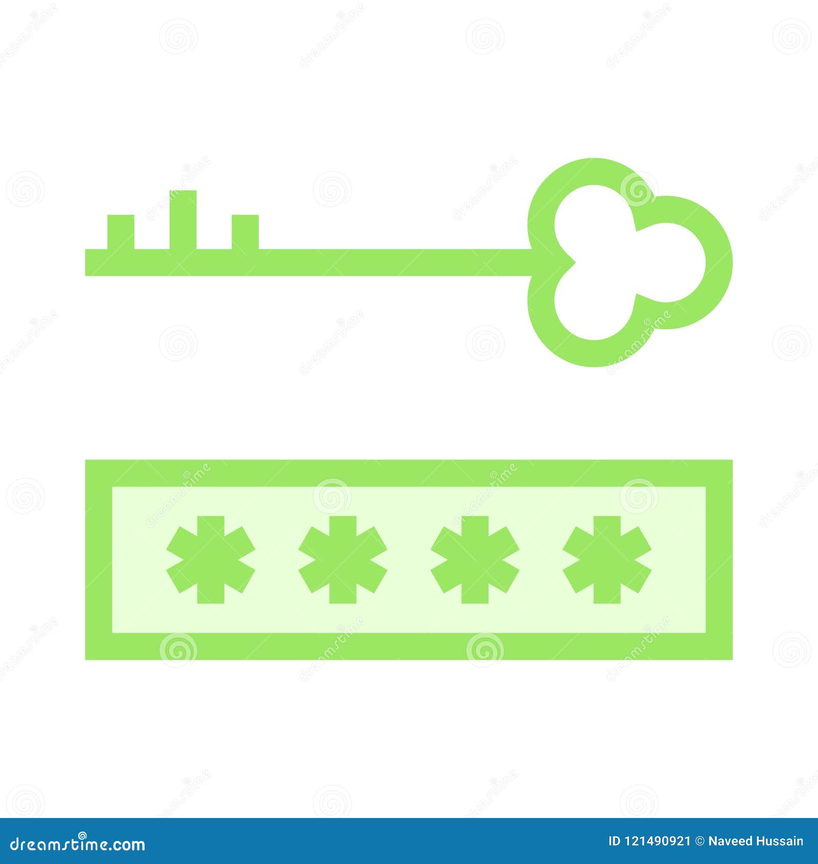Password Key Color Line Icon Stock Illustration - Illustration of ...