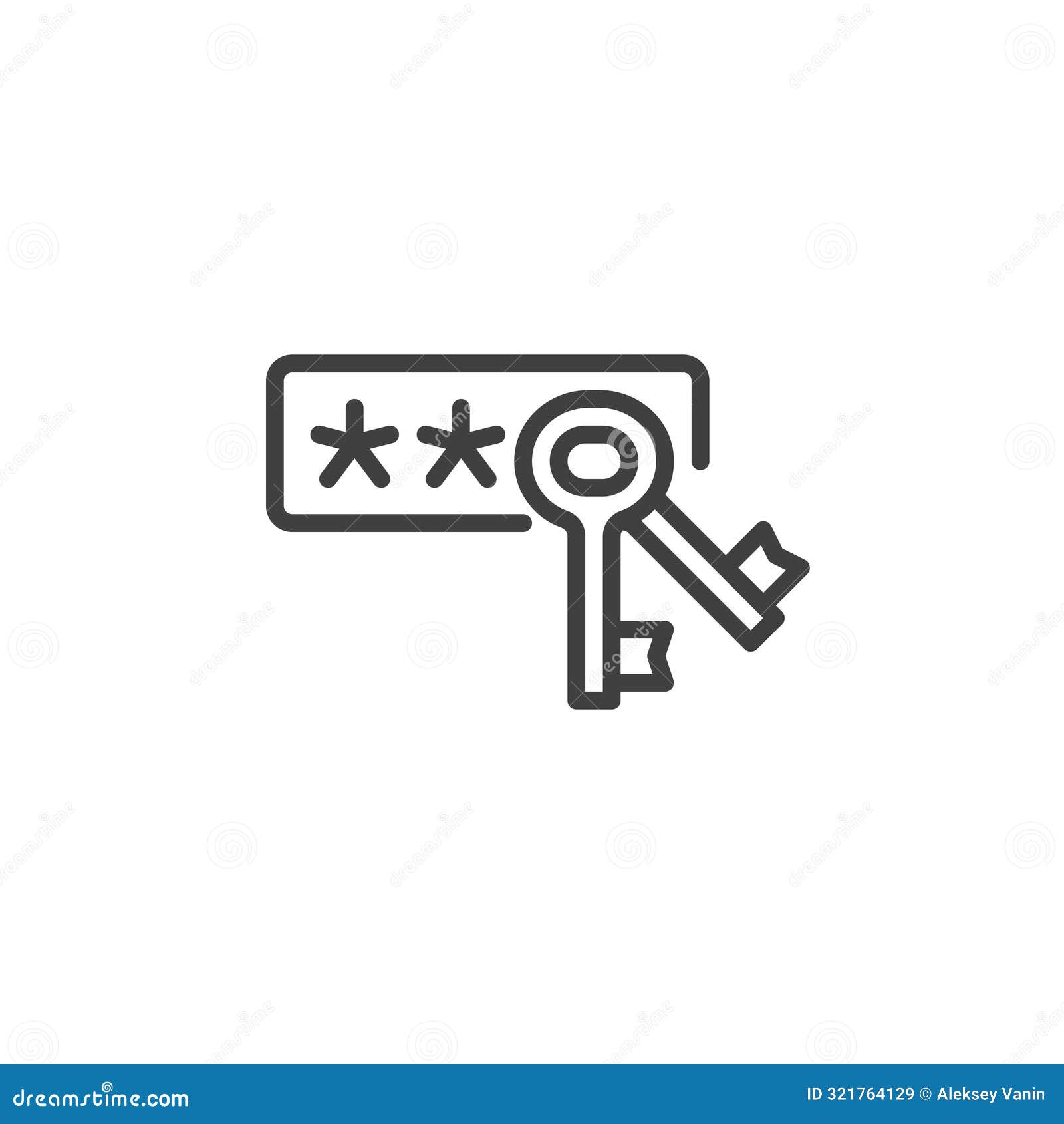 Password Key line icon stock illustration. Illustration of pictogram ...