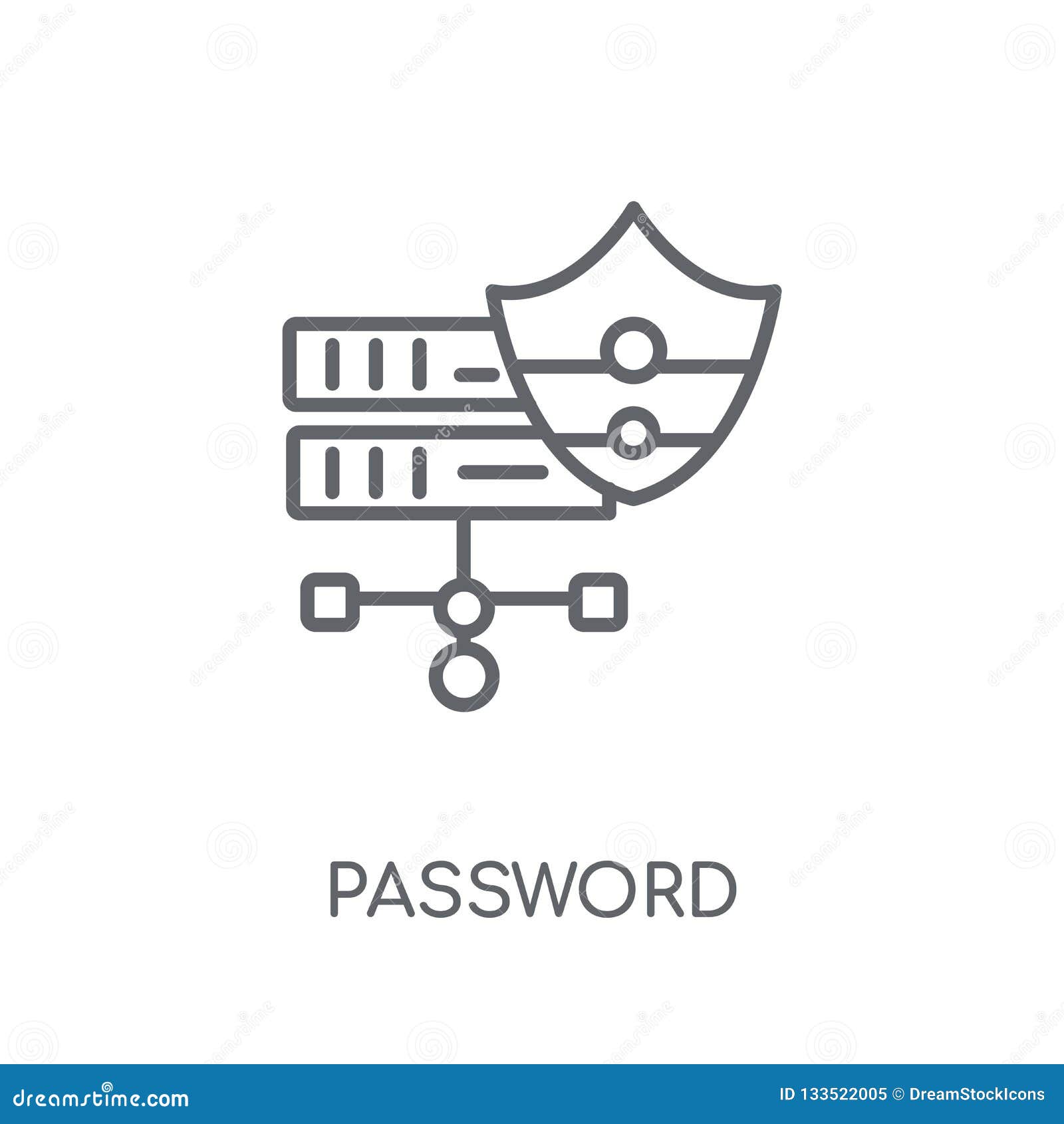 Password Linear Icon. Modern Outline Password Logo Concept on Wh Stock ...