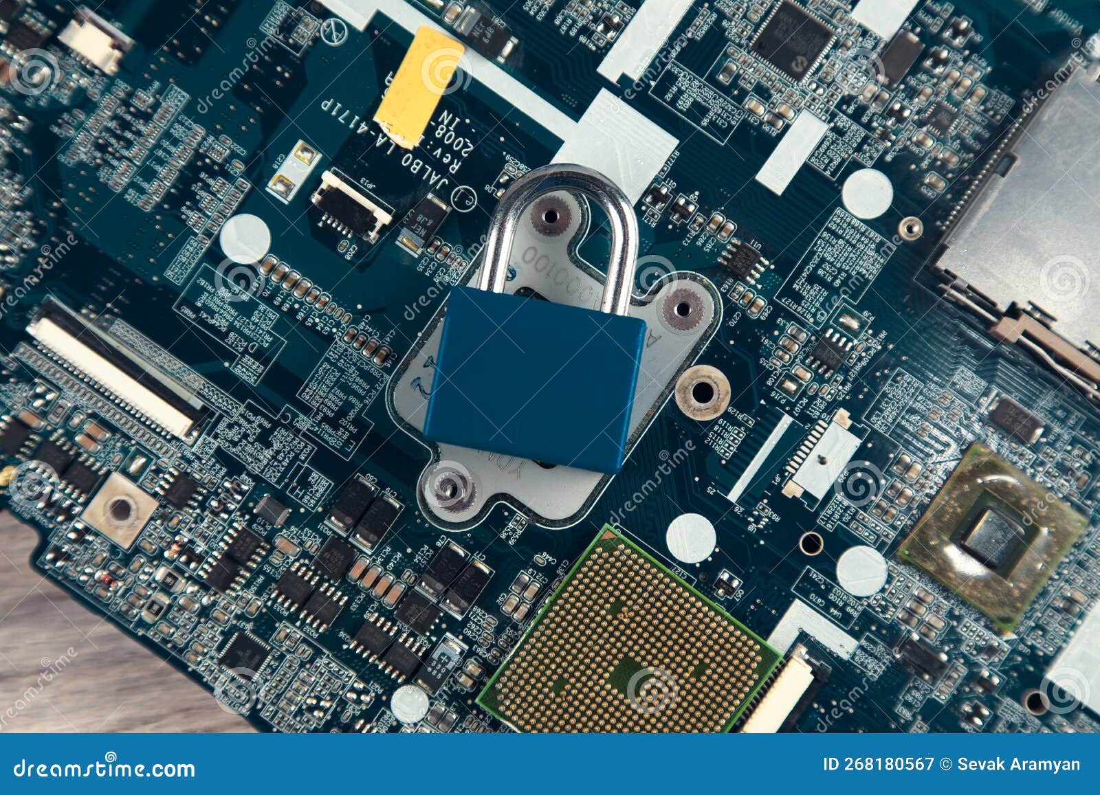 Password Lock on the Computer Motherboard Stock Image - Image of lock ...