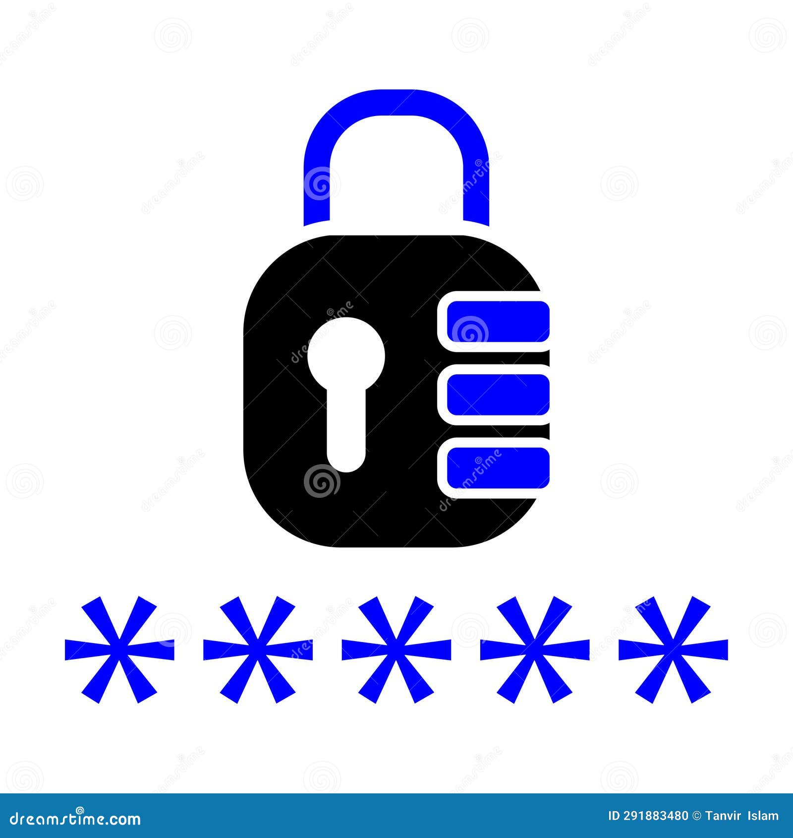 Password Lock Icon stock illustration. Illustration of symbol - 291883480