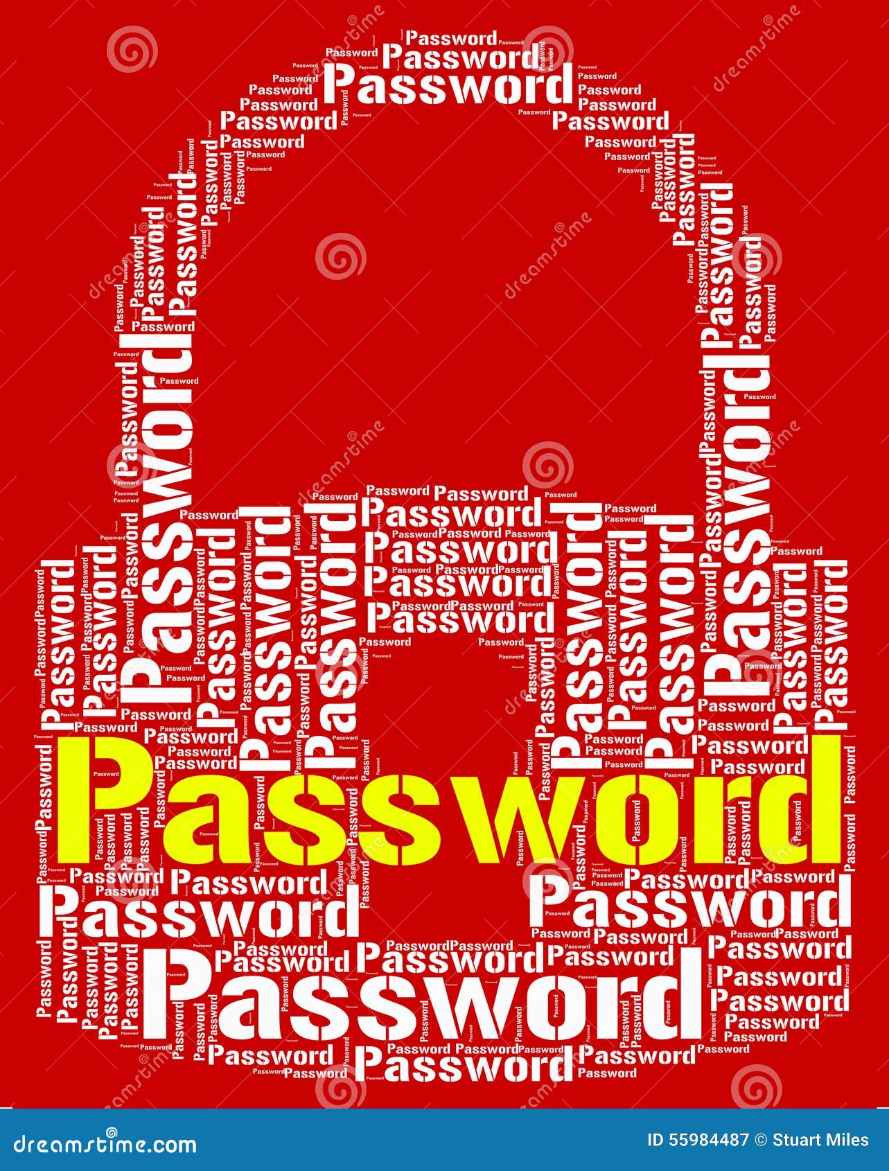 Password Lock Means Log Ins and Access Stock Illustration ...