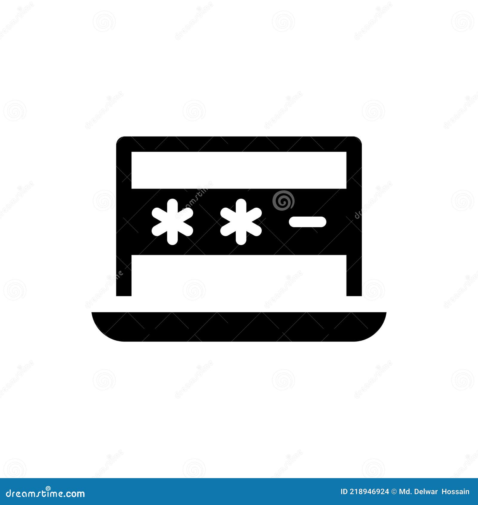 Password login icon stock vector. Illustration of icon - 218946924
