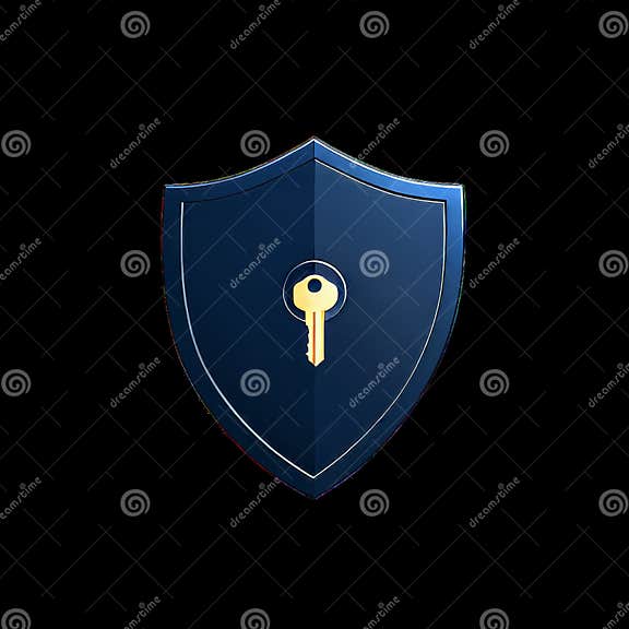 Password Manager App Icon Featuring a Key and Shield Stock Illustration ...