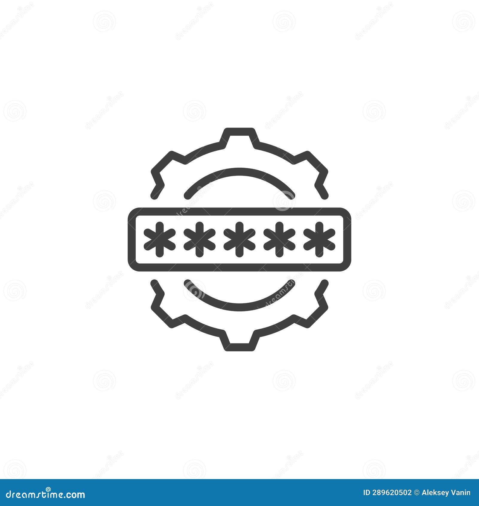Password manager line icon stock vector. Illustration of setting ...