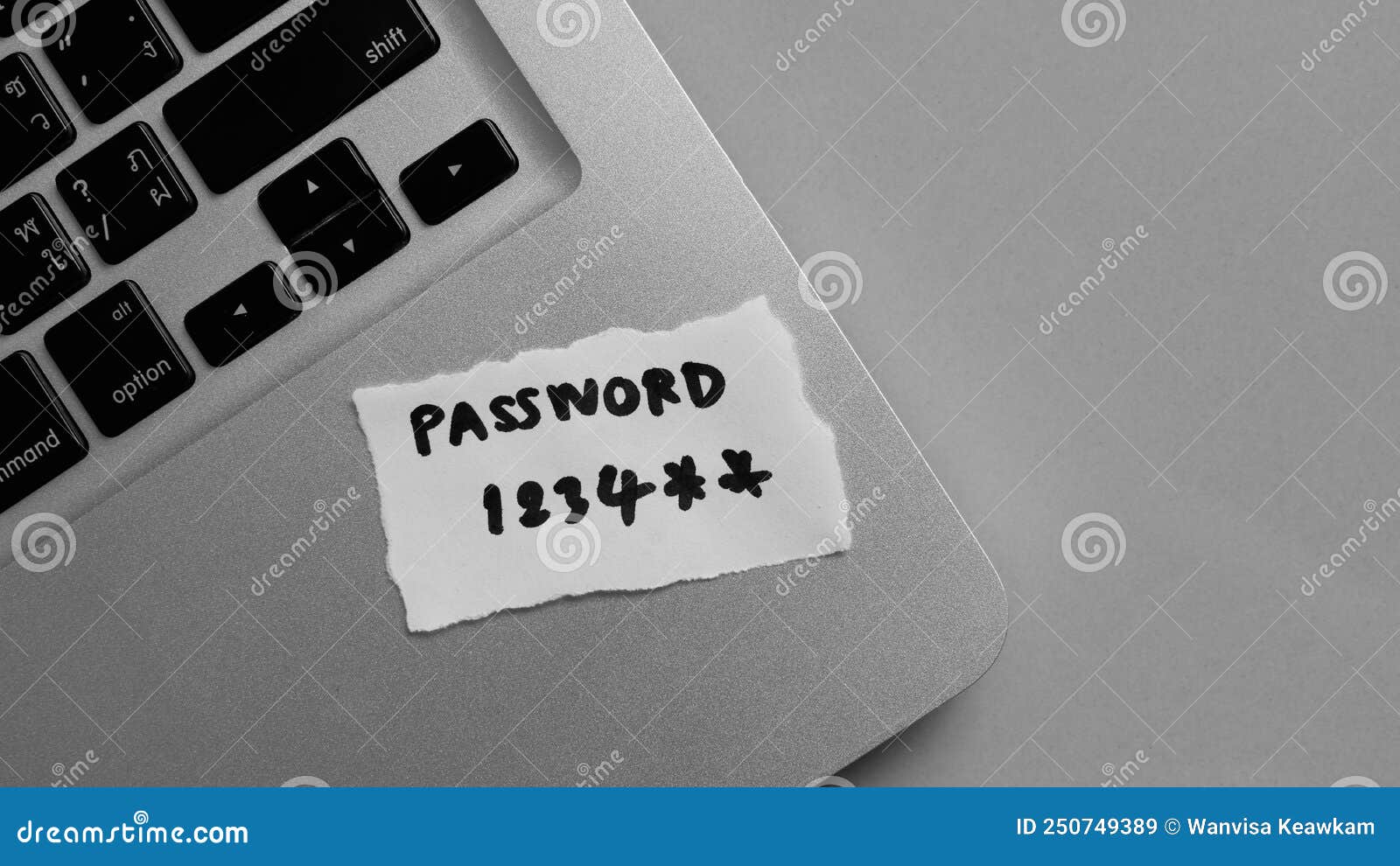 `Password` Message Concept Written Post it on Laptop Keyboard Stock ...