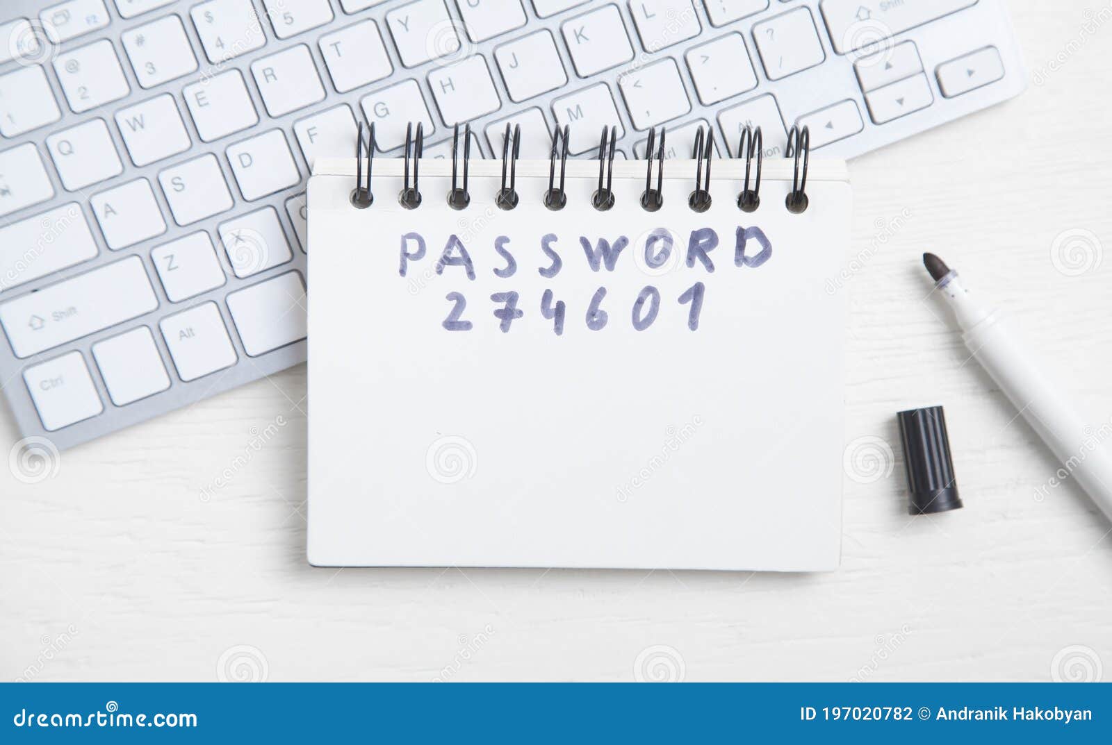 Password Message Written on Notepad in Computer Keyboard Stock Photo ...