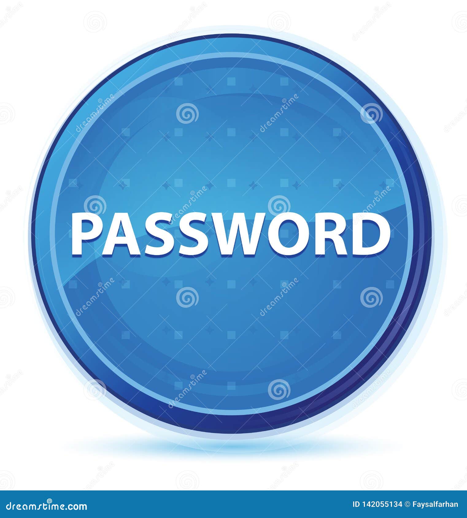 Password Midnight Blue Prime Round Button Stock Vector - Illustration ...