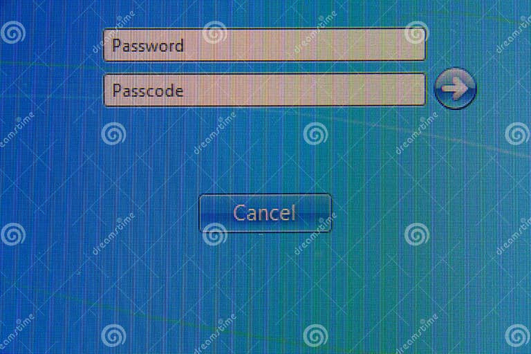 Password and Passcode at Log on Stock Image - Image of factor, laptop ...