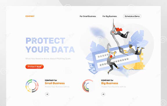 Password Phishing Attack Design Template Stock Vector - Illustration of ...